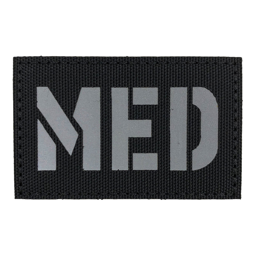 Morale Patch Klettabzeichen MED Reflective/Laser - white/black